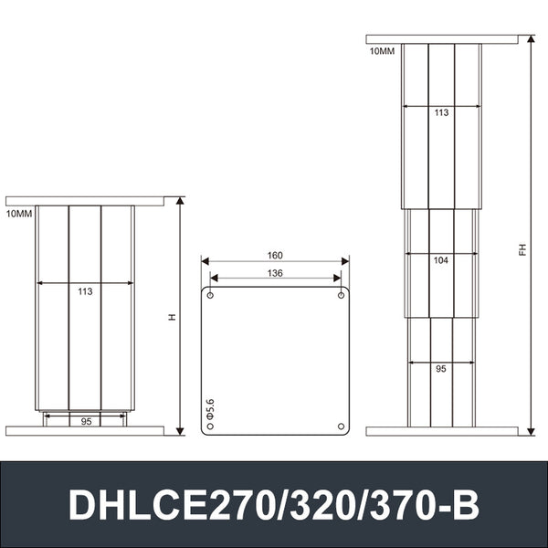 Tatami Lifting Column Aluminum Plate 12V DC Motor 800N 176LB Load - DH – DIHOOL
