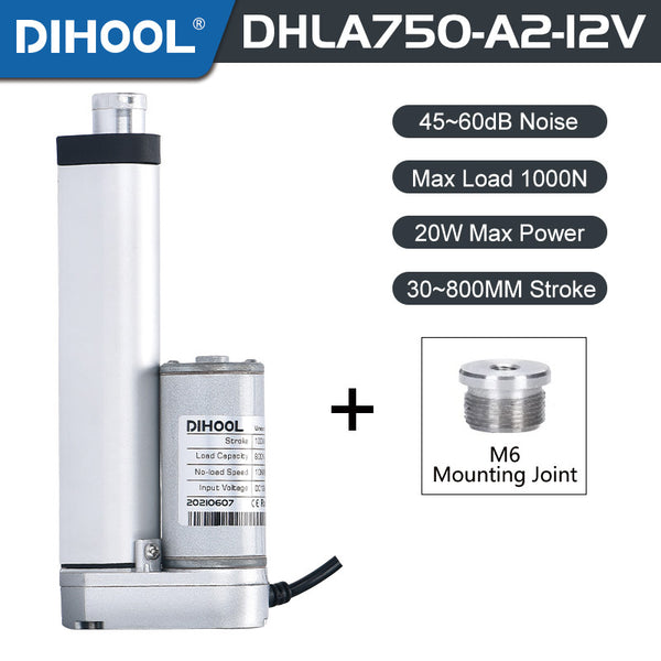 Electric Linear Motion Actuator 12V DC Motor 1500N 330LB Load - DHLA75 – DIHOOL