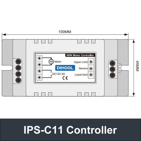 Electric Linear Motion Actuator Controller For 12V DC Motor C11 – DIHOOL