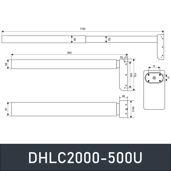 Electric Lifting Column U-Type 24V-32V DC Motor 1500N 330LB Load - DHL – DIHOOL