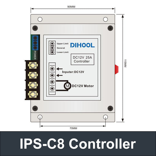 Electric Linear Motion Actuator Controller For 12V DC Motor C8 – DIHOOL