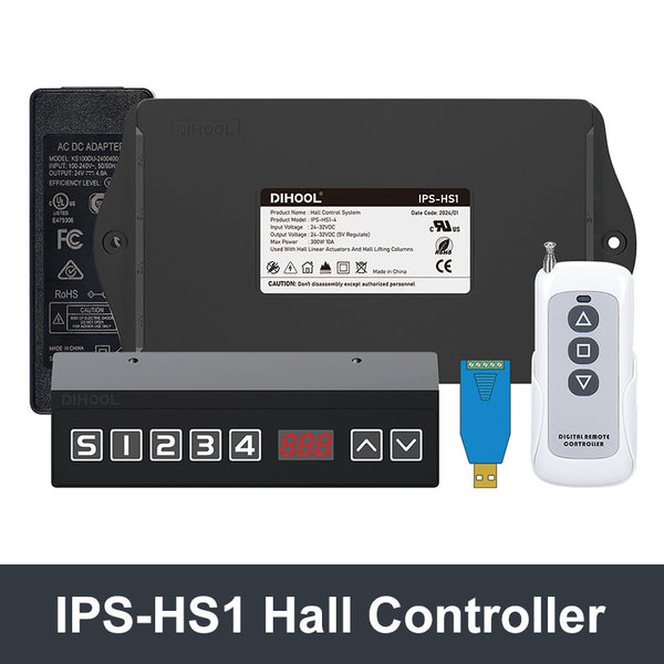 Hall Electric Linear Motion Actuator 24V DC Motor 4000N 880LB Load - D – DIHOOL