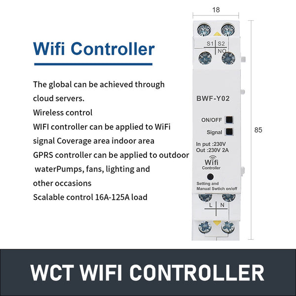 WIFI Controller of WCT household Din rail Modular AC contactor – DIHOOL
