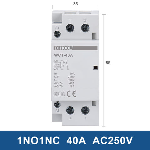 WCT household Din rail Modular AC contactor – DIHOOL