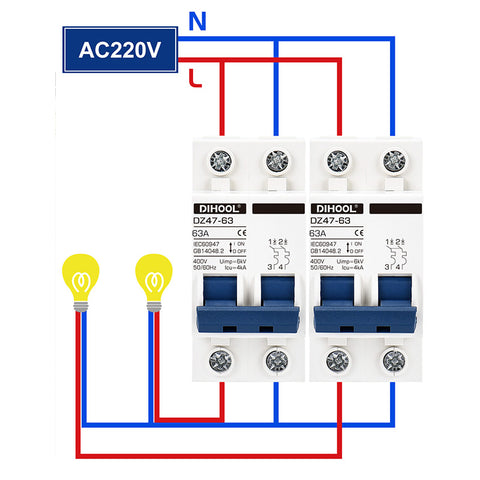 DZ47-1/2/3/4P Miniature Circuit Breaker – DIHOOL