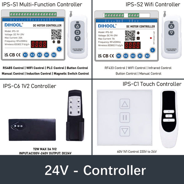 Movable Electric Lifting Column 24V DC Motor 3000N 660LB Load - DHLC30 ...