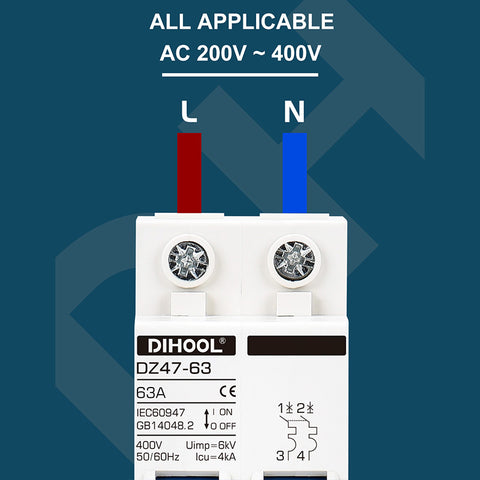 DZ47-1/2/3/4P Miniature Circuit Breaker – DIHOOL
