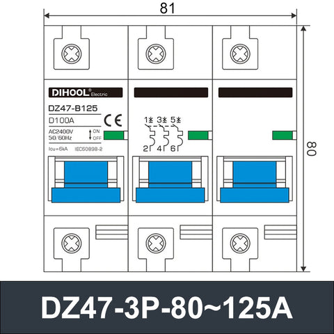 DZ47-1/2/3/4P Miniature Circuit Breaker – DIHOOL
