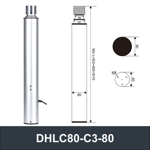 Electric Lifting Column 3 Sections 24V DC Motor 1500N 330LB Load - DHL ...