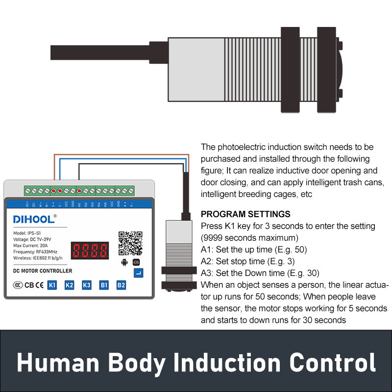 DC Motor serial port Controller For Electric Linear Motion Actuator ...