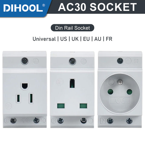 AC30 Din Rail Socket – DIHOOL