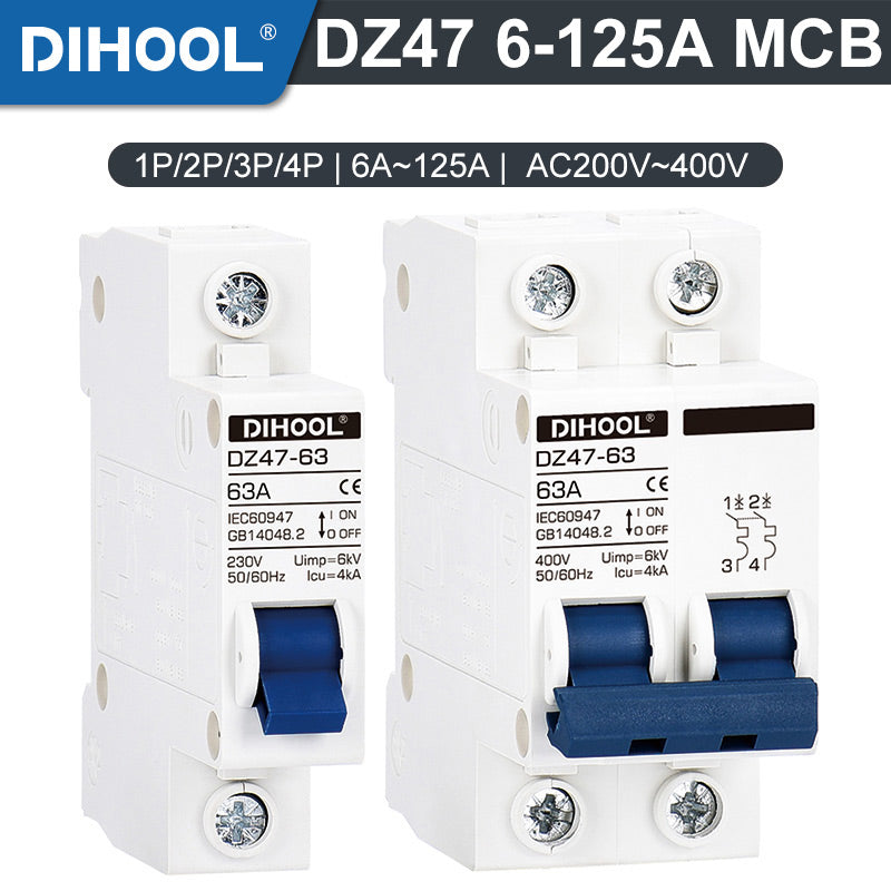 DZ47-1/2/3/4P Miniature Circuit Breaker – DIHOOL