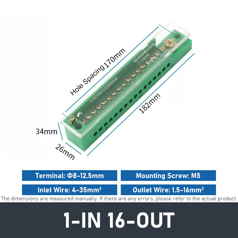 FJ6/JHD Junction Box Unipolar Splitter 1/2/3/4-IN Multiple-OUT Meterin ...