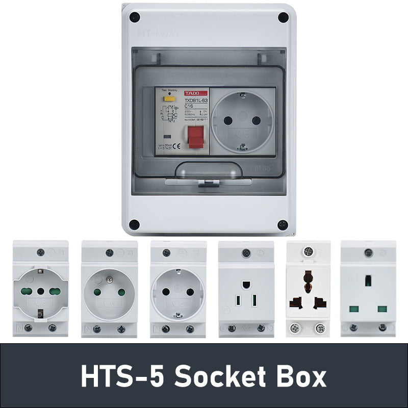 HTS Waterproof Socket Box IP65 With MCB RCBO Circuit Breaker – DIHOOL