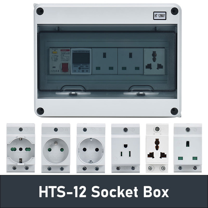 HTS Waterproof Socket Box IP65 With MCB RCBO Circuit Breaker – DIHOOL