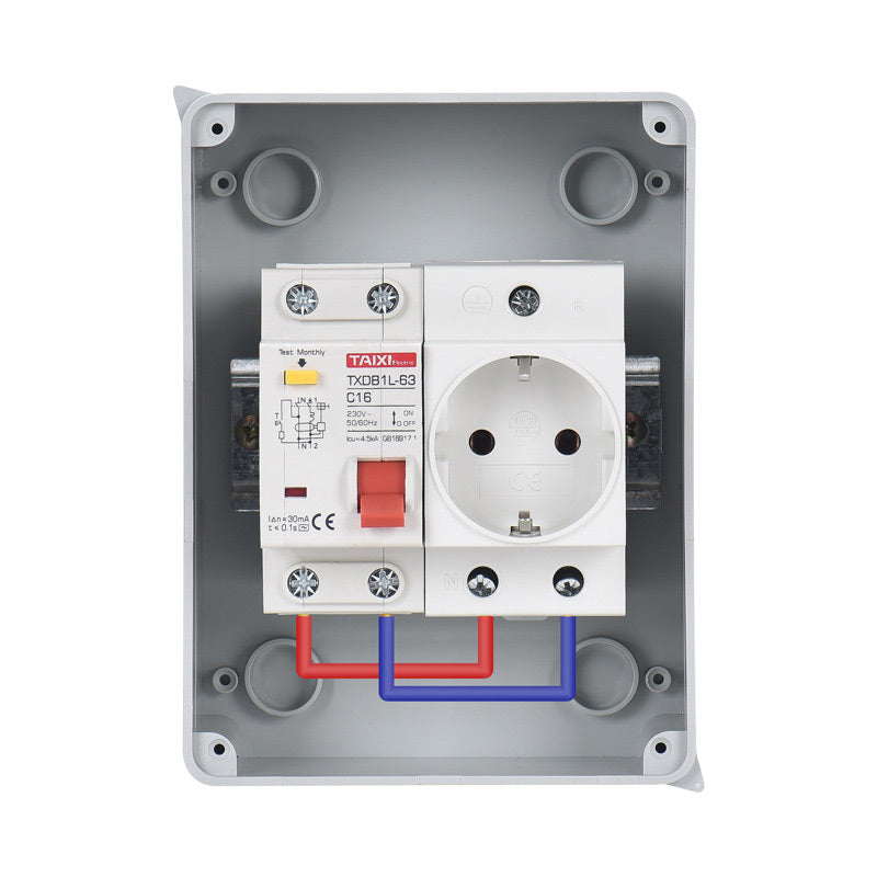 HTS Waterproof Socket Box IP65 With MCB RCBO Circuit Breaker – DIHOOL