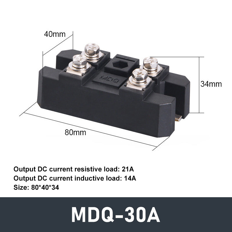 MDQ 30A-1200A Single-Phase Diode Bridge Rectifier Module With Radiator ...