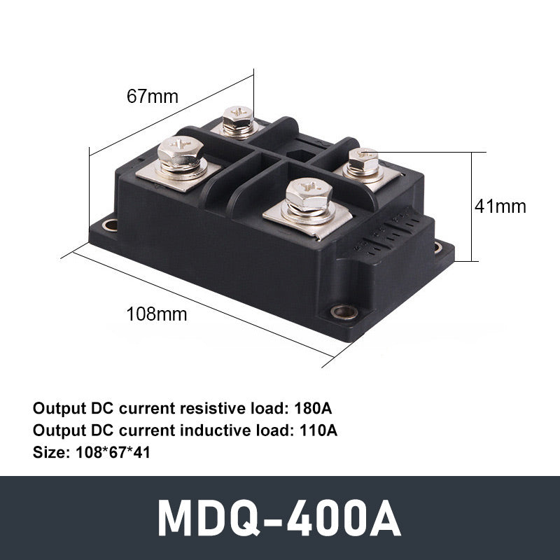 MDQ 30A-1200A Single-Phase Diode Bridge Rectifier Module With Radiator ...