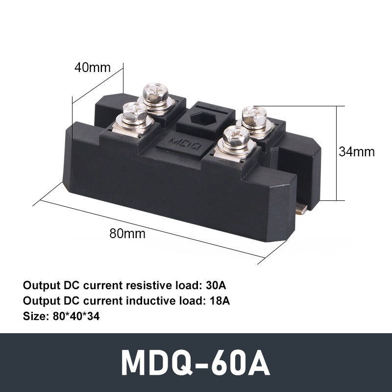 MDQ 30A-1200A Single-Phase Diode Bridge Rectifier Module With Radiator ...