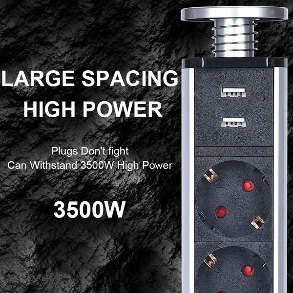 POP 60/80-Holes Hidden Lifting Socket Motorized Pop Up Retractable Out ...