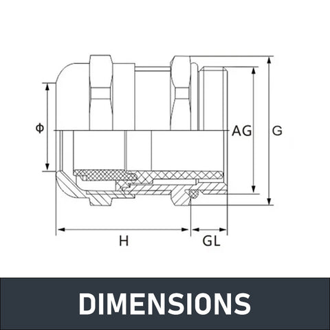 Stainless Steel Cable Gland SSM IP68 Metric Metal Waterproof Fixing Jo ...