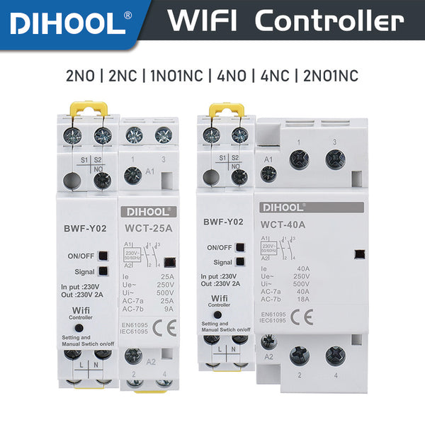 WIFI Controller of WCT household Din rail Modular AC contactor – DIHOOL