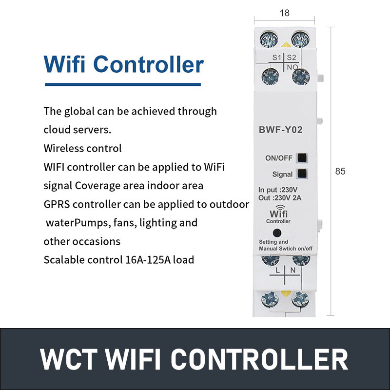 WIFI Controller of WCT household Din rail Modular AC contactor – DIHOOL